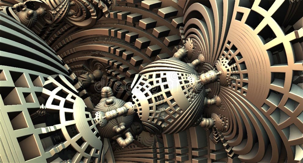 The Conjunction-3D Rendered Abstract Colorful Virtual Scene Stock ...