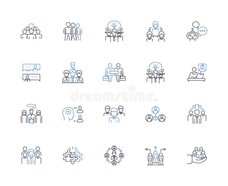 Conjunction Line Icons Collection. and, but, or, yet, so, although ...