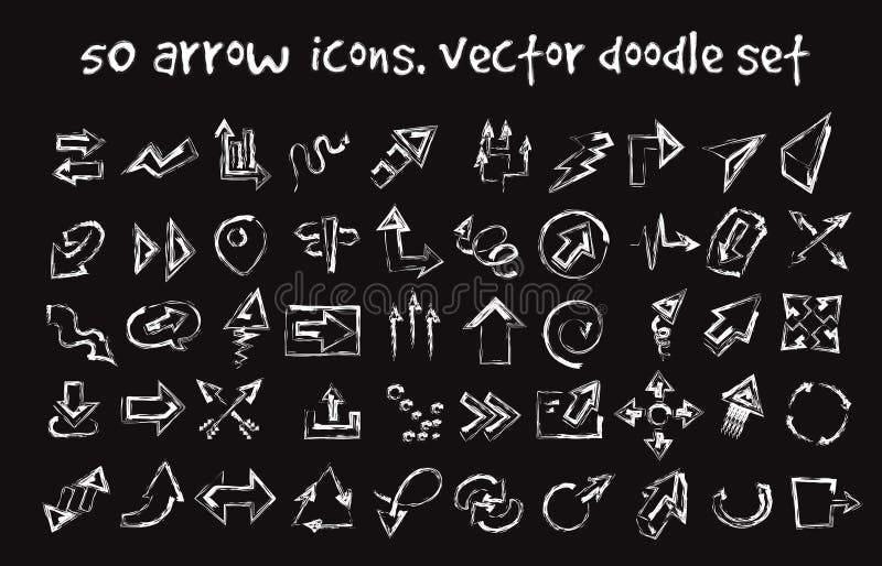 Conjunto De ícones De Seta De Rosca De Vetor Ilustração do Vetor ...