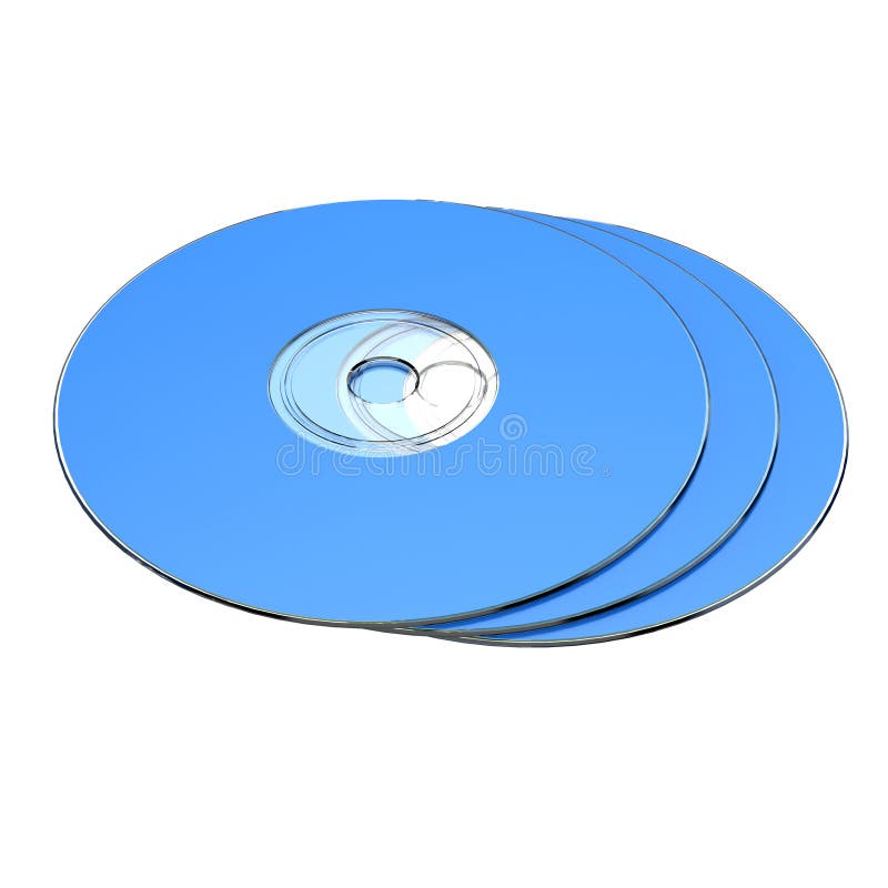 Conjunto De 3 CD-ROM Aislado Stock de ilustración - Ilustración de ...
