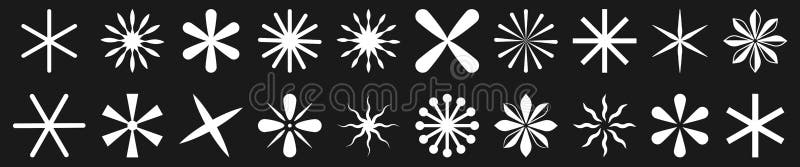 Conjunto de asteriscos ilustración del vector. Ilustración de vector ...