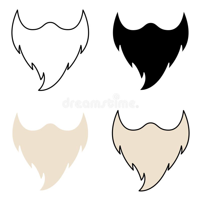 Conjunto De Barbas De Estilo Plano Aislado Ilustración del Vector ...