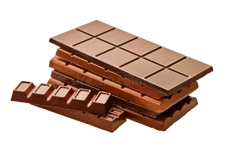Conjunto De Barras De Chocolate Fechado Imagem de Stock - Imagem de ...