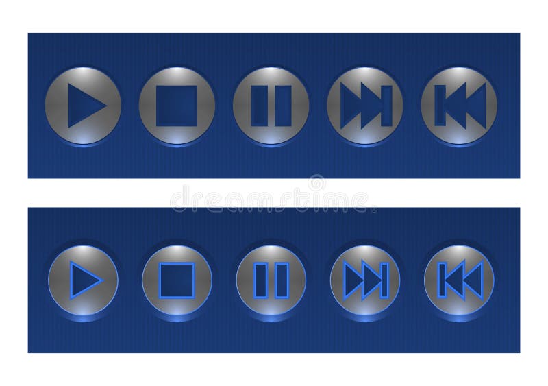 Conjunto De Botones Del Vector, Por Intervalos Ilustración del Vector ...