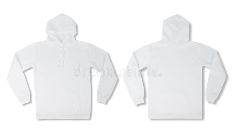 Conjunto De Capuchas De Pullover Blancas Aisladas En Fondo Blanco Con ...