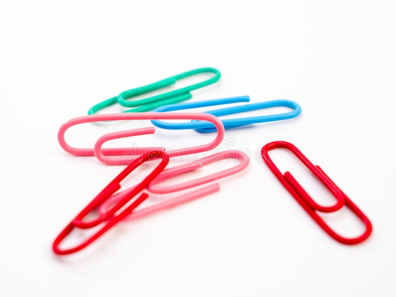 Conjunto De Clips De Papel De Color. Imagen de archivo - Imagen de ...