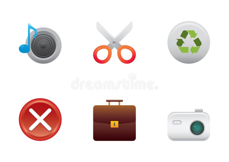 Conjunto De Color De Los Iconos 4 Ilustración del Vector - Ilustración ...