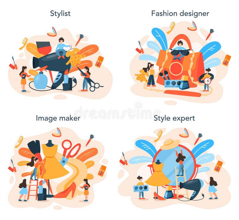 Conjunto De Conceptos De Estilo De Moda. Moda Profesional De Empleo ... Conjunto De Conceptos De Estilo De Moda. Moda Profesional De Empleo ...