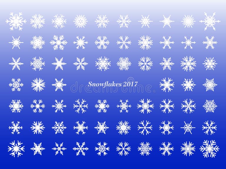 Conjunto De Copos De Nieve Del Vector Ilustración del Vector ...