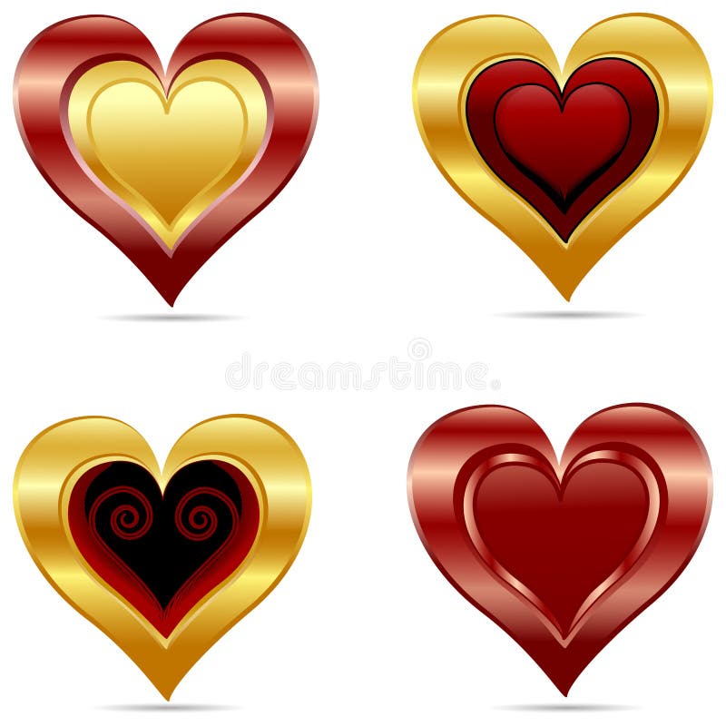 Corazones ilustración del vector. Ilustración de encantador - 12677150