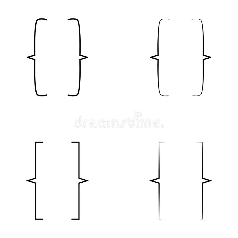 Corchetes Ilustraciones Stock, Vectores, Y Clipart – (1,985 ...