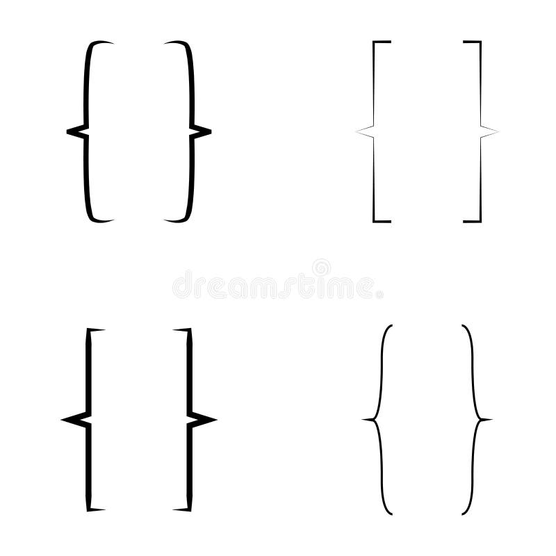 Conjunto De Corchetes Diferentes Ilustración del Vector - Ilustración ...