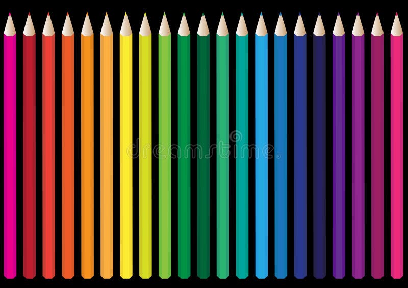 Conjunto de creyones ilustración del vector. Ilustración de coloreado ...