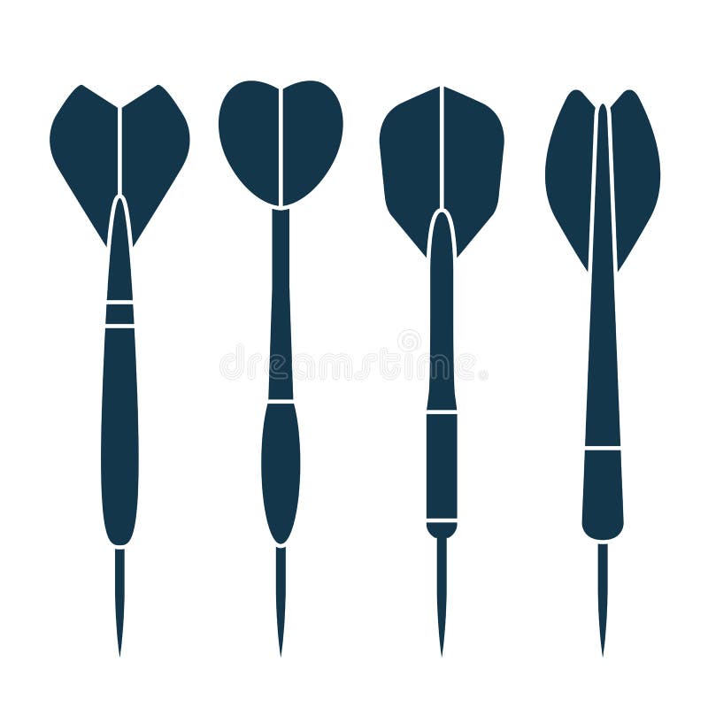 Conjunto De Dardos Simples Iconos De Siluetas De Flechas De Dardos ... Conjunto De Dardos Simples Iconos De Siluetas De Flechas De Dardos ...