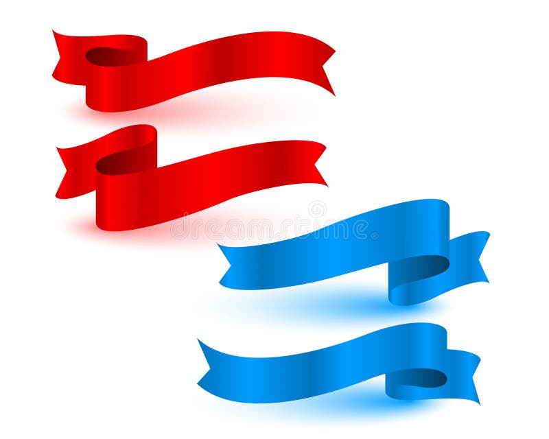 Conjunto De Dos Banners De Elementos De Marca De Cinta En Color Rojo Y ...