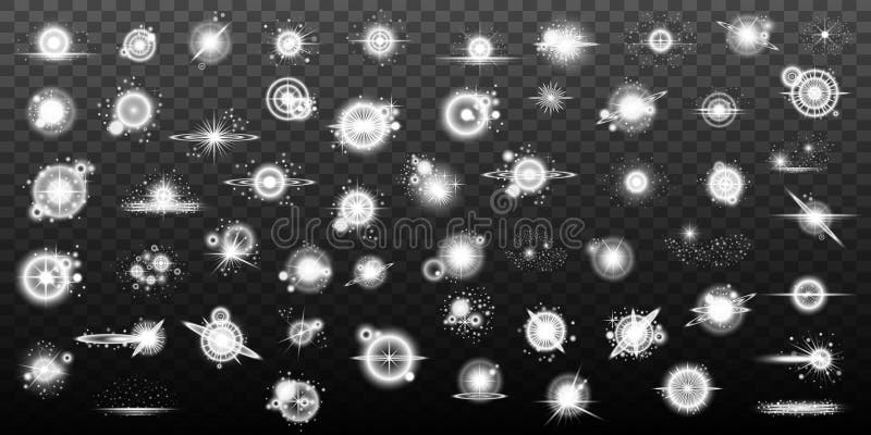 Conjunto De Efectos De Lente De Luz Blanca Sobre El Fondo. Ilustración ... Conjunto De Efectos De Lente De Luz Blanca Sobre El Fondo. Ilustración ...