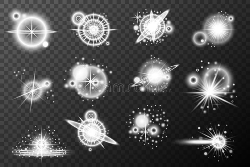 Conjunto De Efectos De Lente De Luz Blanca Sobre El Fondo. Ilustración ... Conjunto De Efectos De Lente De Luz Blanca Sobre El Fondo. Ilustración ...