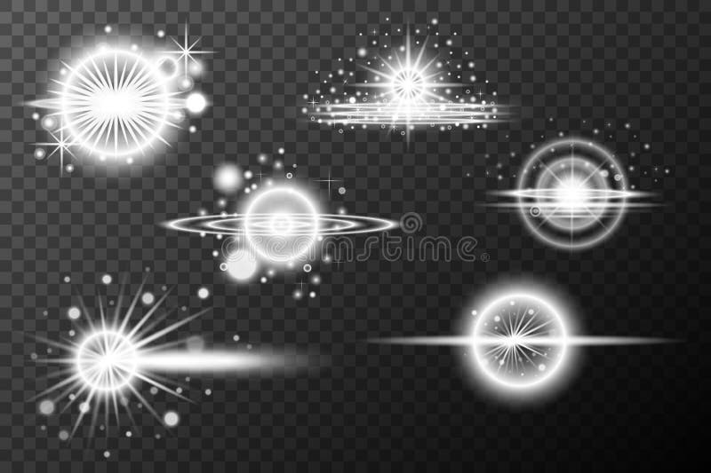 Conjunto De Efectos De Lente De Luz Blanca Sobre El Fondo. Ilustración ... Conjunto De Efectos De Lente De Luz Blanca Sobre El Fondo. Ilustración ...