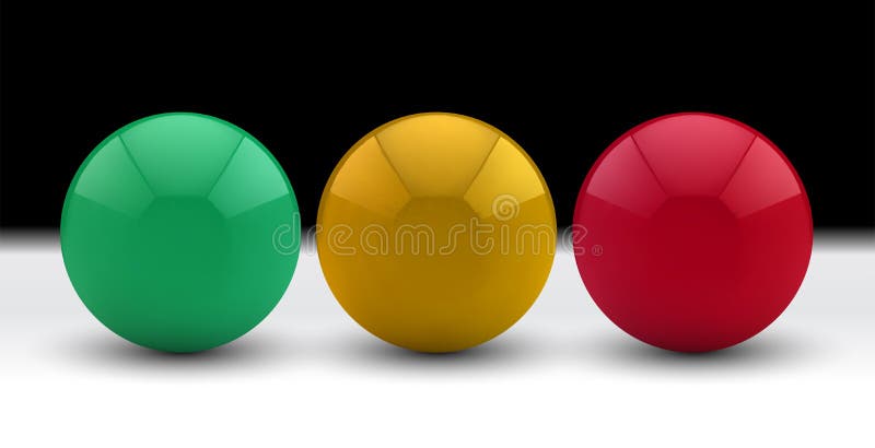 Conjunto De Esferas Vectoriales 3d Sobre Un Fondo De Color Ilustración ...