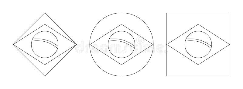 Conjunto De Esquema De Marca De Brasil. Foto de archivo - Ilustración ...
