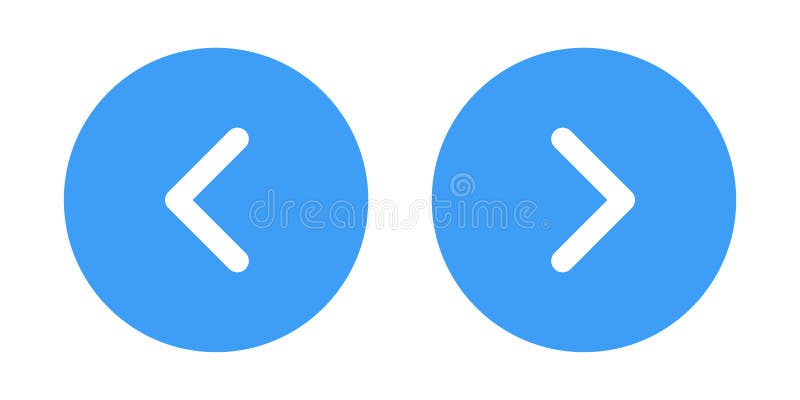 Conjunto De Flecha Iconos Azul Plano Ilustración del Vector ...