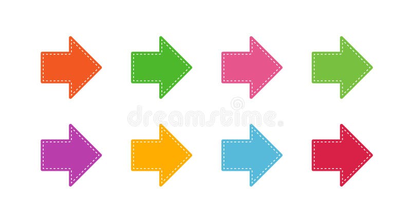 Conjunto De Flechas De Colores Conjunto De Flecha Signo Aislado Sobre ... Conjunto De Flechas De Colores Conjunto De Flecha Signo Aislado Sobre ...