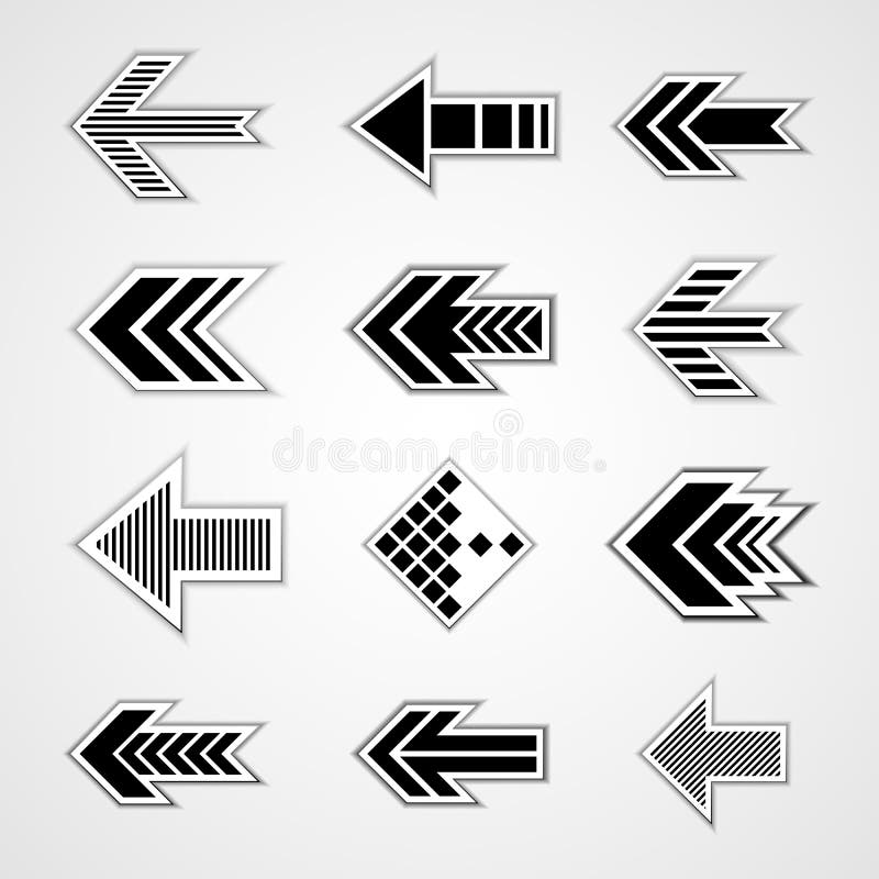 Conjunto De Flechas Del Vector Ilustración del Vector - Ilustración de ...