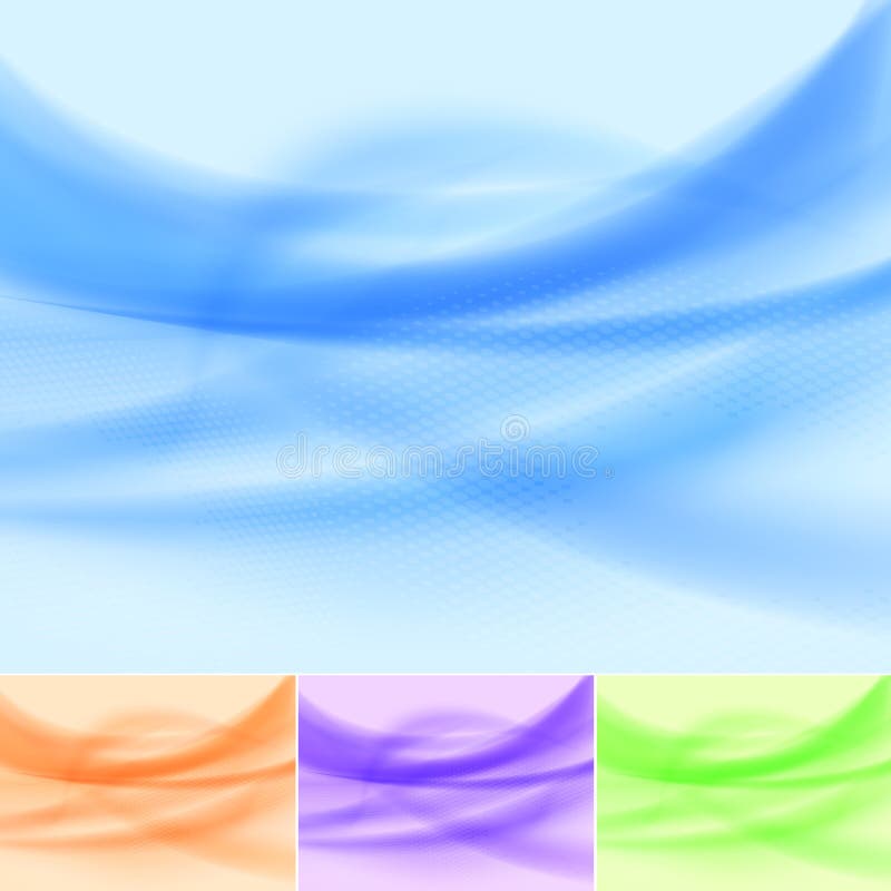 Conjunto De Fondos Multicolores Abstractos De La Onda Ilustración del ...