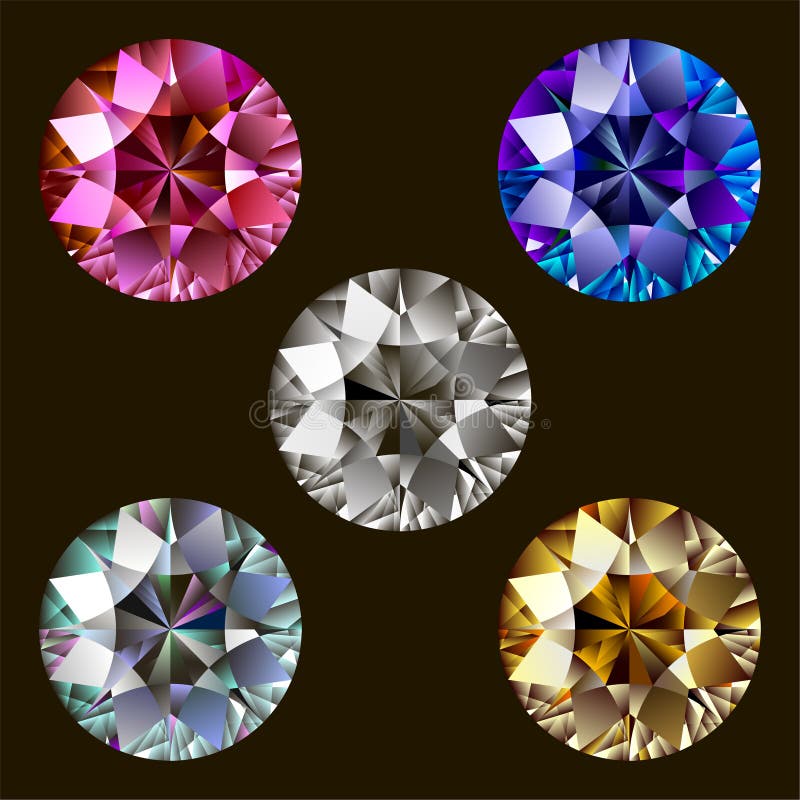 Conjunto de gemas ilustración del vector. Ilustración de aislado - 54065779
