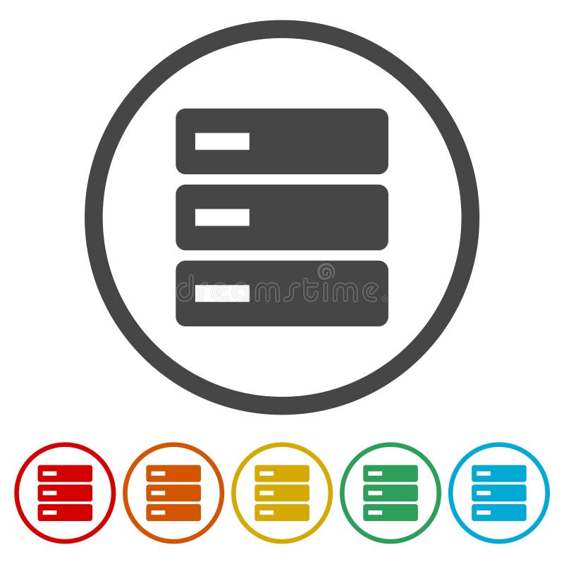 Conjunto De Iconos De Base De Datos Ilustración del Vector ...