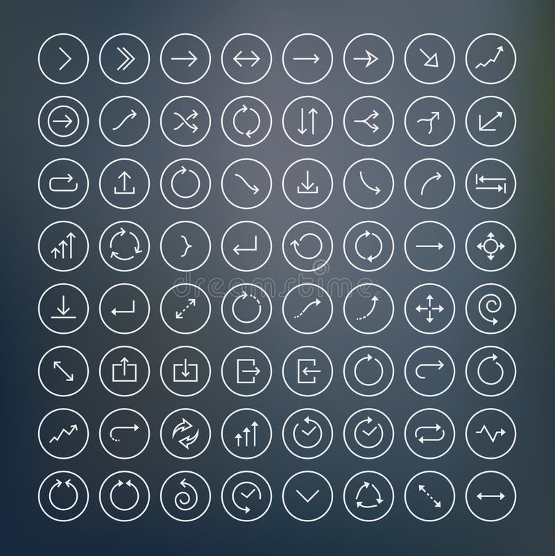 Conjunto De Iconos De La Flecha Ilustración del Vector - Ilustración de ...