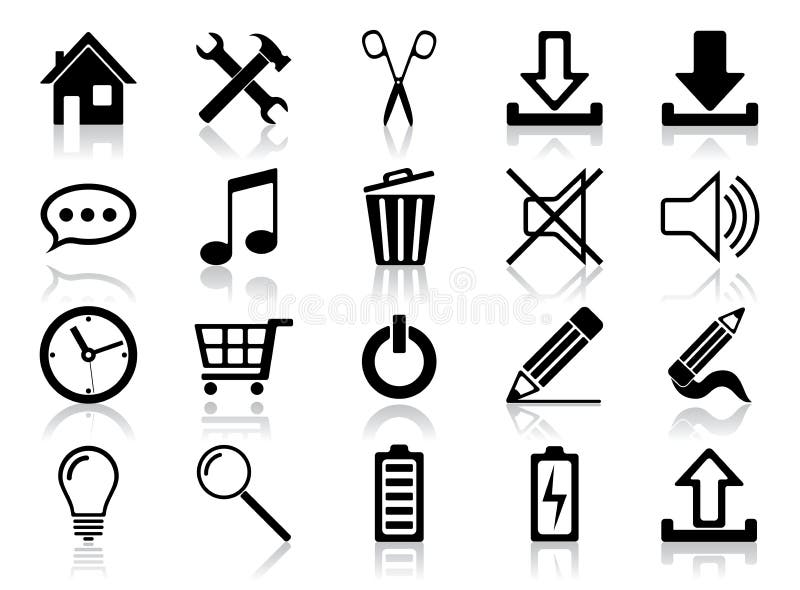 Conjunto De Iconos Del Internet Ilustración del Vector - Ilustración de ...