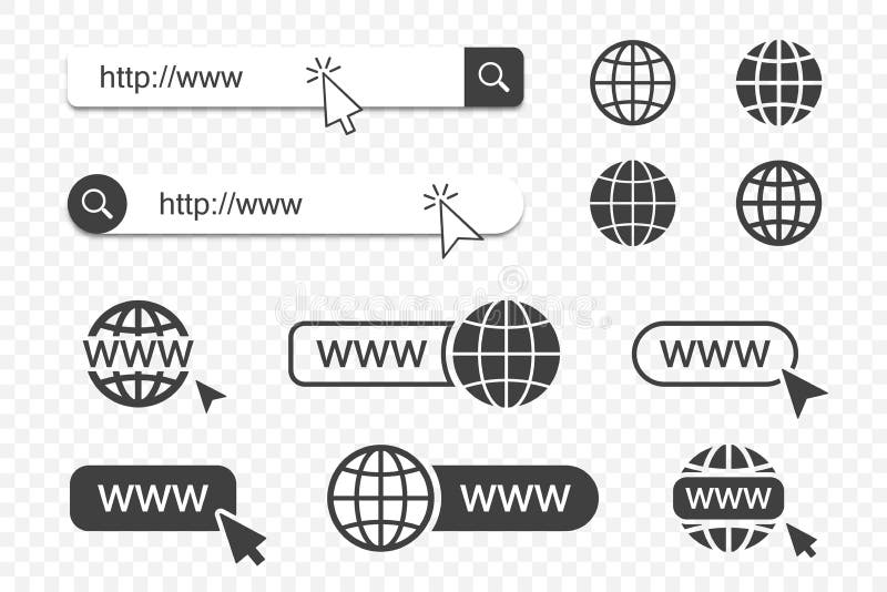 Conjunto De Iconos Del Sitio Web Sobre Un Fondo Transparente ...