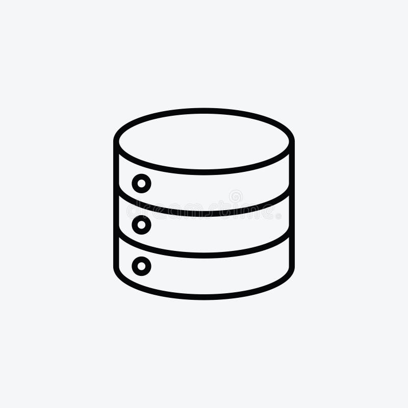 Conjunto De Iconos Del Vector De Base De Datos Ilustración del Vector ...