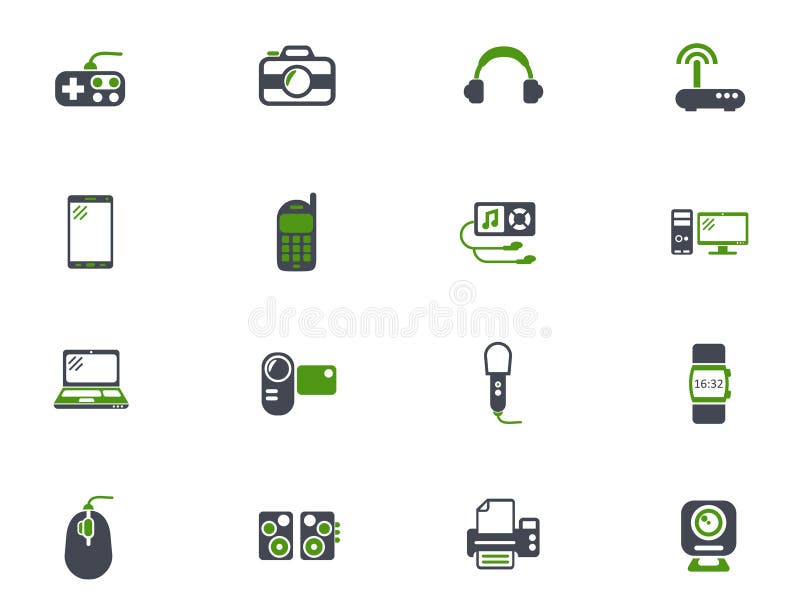 Conjunto De Iconos De Gadget Ilustración del Vector - Ilustración de ...