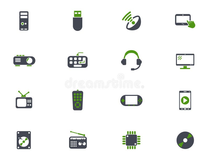 Conjunto De Iconos De Gadget Ilustración del Vector - Ilustración de ...