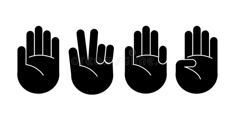 Conjunto De Iconos De Mano. Icono Del Vector De Mano Stock de ...