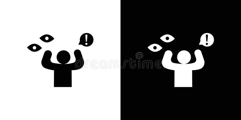 Conjunto De Iconos Paranoia Ilustración del Vector - Ilustración de ...