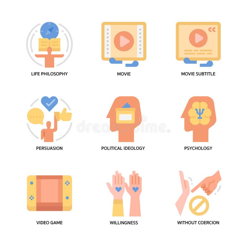 Conjunto De Iconos De Poder Suave Ilustración del Vector - Ilustración ...