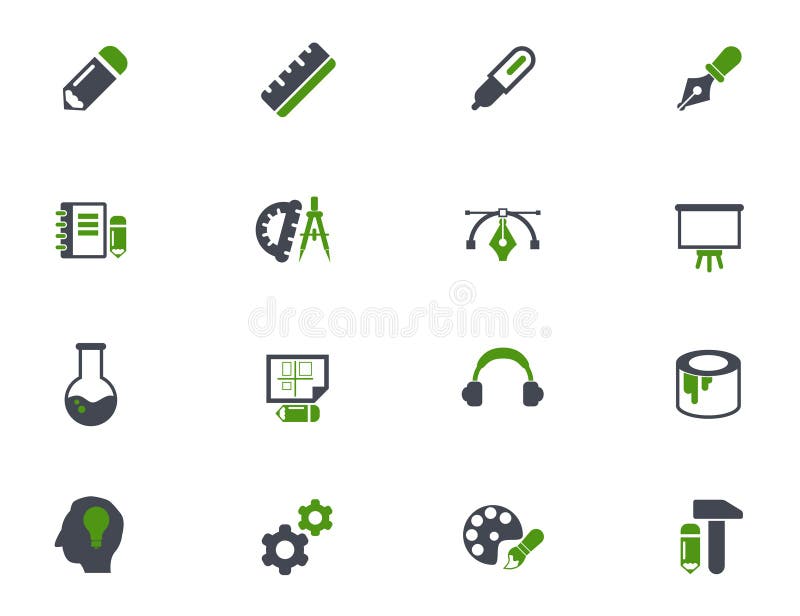 Conjunto De Iconos De Proceso Creativo Ilustración del Vector ...