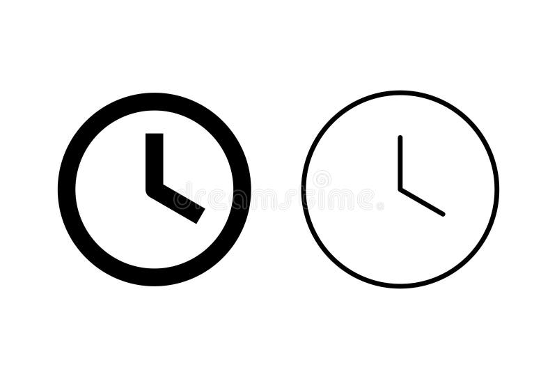 Conjunto De Iconos De Reloj. Vector De Icono De Tiempo. Símbolo De ...
