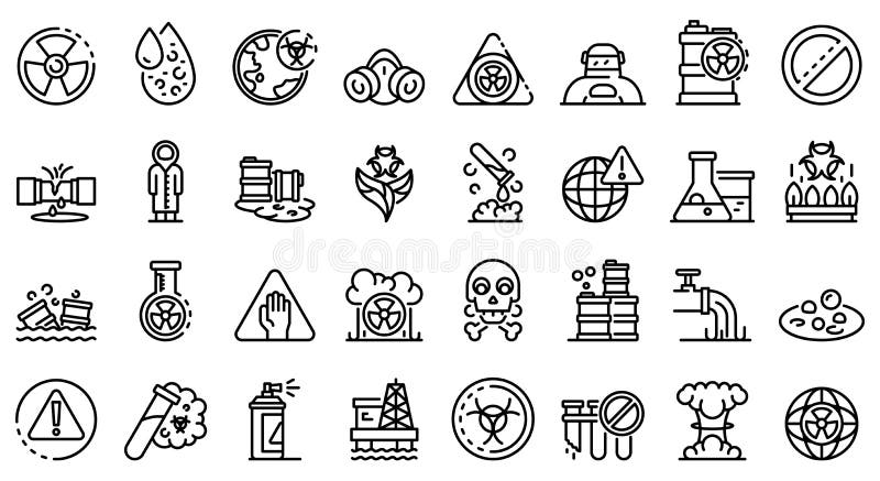 Iconos De Riesgo Biológico Ajustar Estilo De Caricatura Ilustración del ... Iconos De Riesgo Biológico Ajustar Estilo De Caricatura Ilustración del ...
