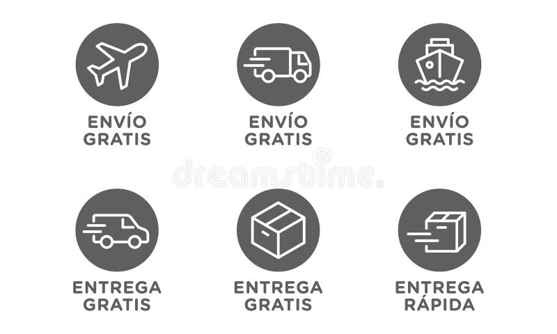 Conjunto De Iconos De Vector De Envio Entrega Gratis Vektor ...