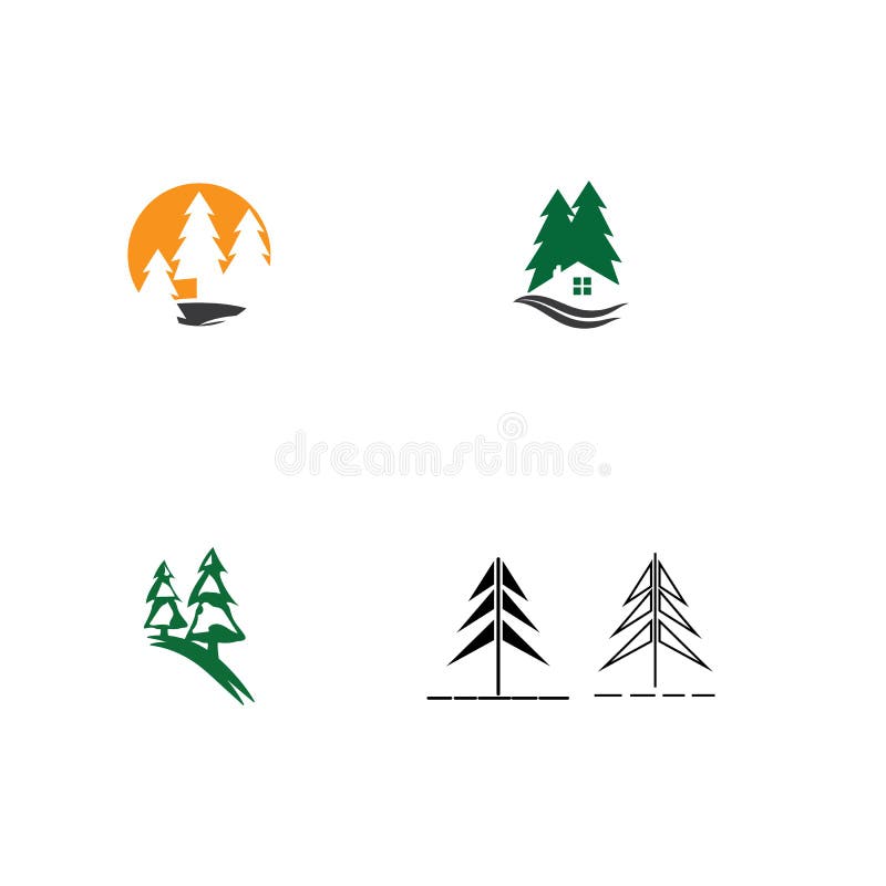 Conjunto De Ilustraciones Vectoriales Del Logotipo Del Pinar ...