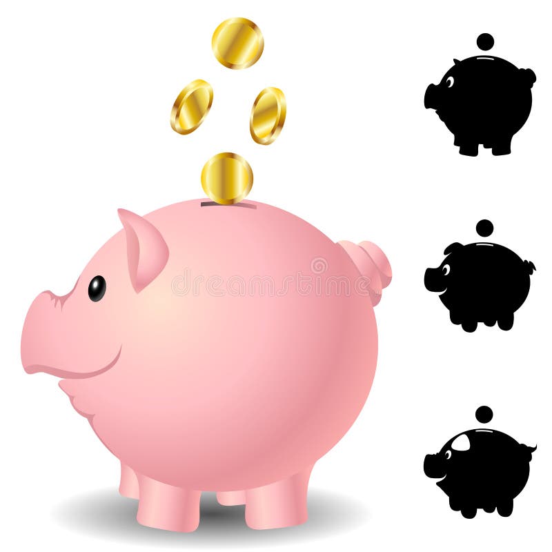 Conjunto de la hucha ilustración del vector. Ilustración de caos - 28950655