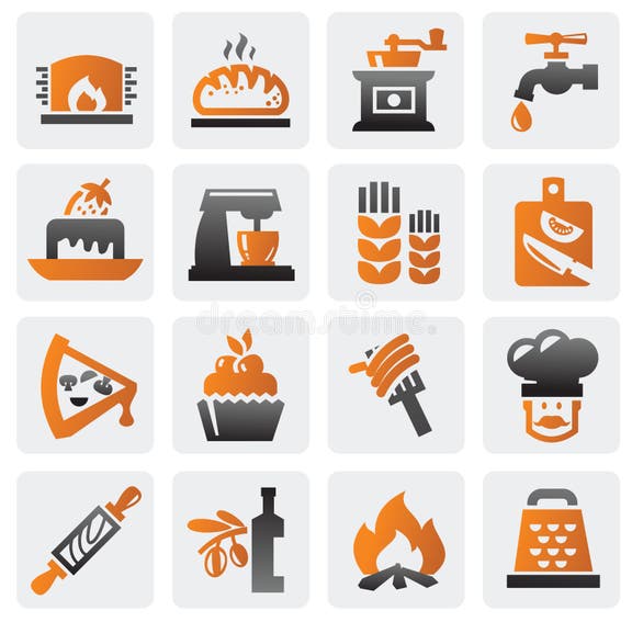 Conjunto de la panadería ilustración del vector. Ilustración de hombre ...