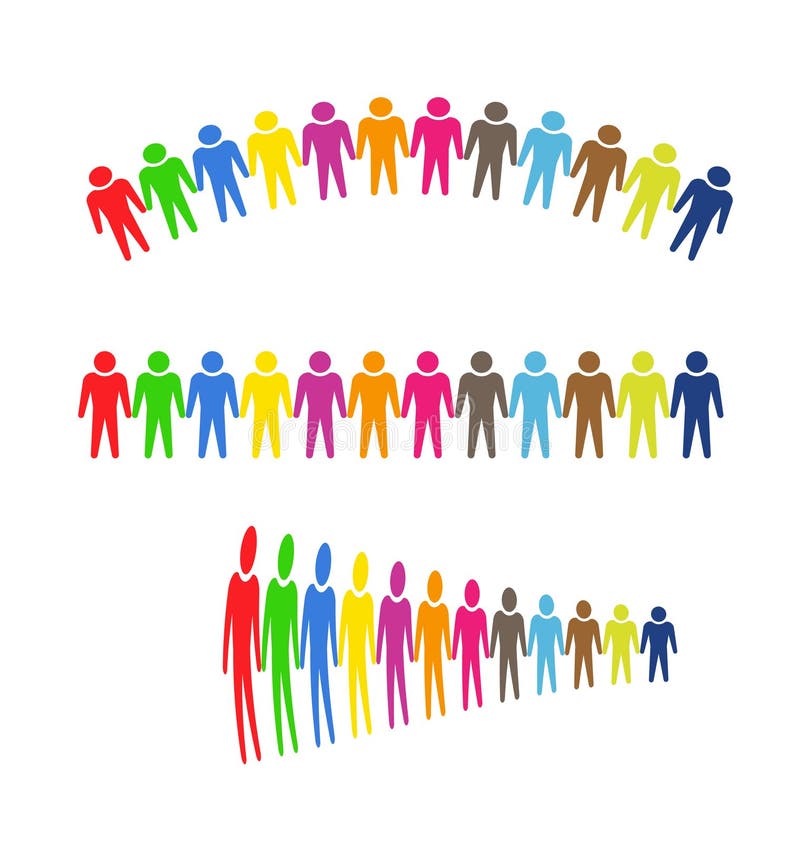 Conjunto De Las Personas De Los Iconos De La Gente Ilustración del ...