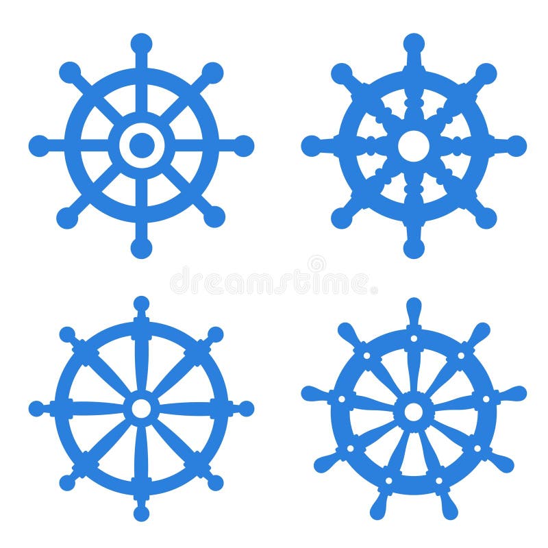 Conjunto De Leme Redondo De Navio Ilustração do Vetor - Ilustração de ...