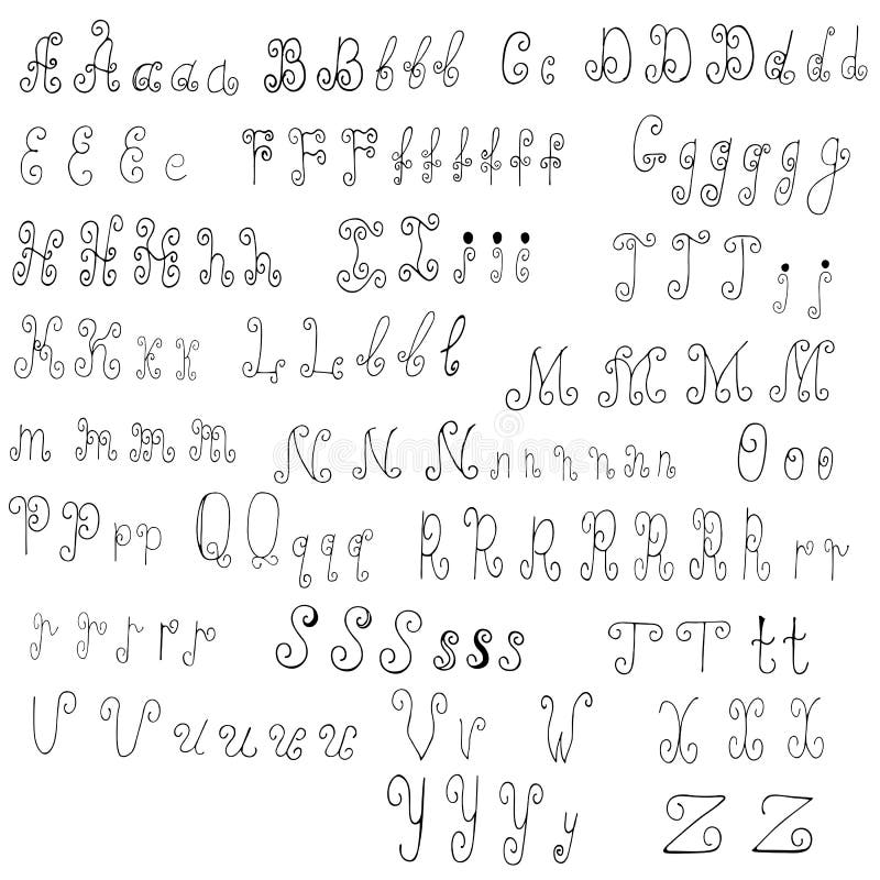 Letras Delgadas Con Conjunto Serifs Alfabeto De Estilo Moderno En Marco ...