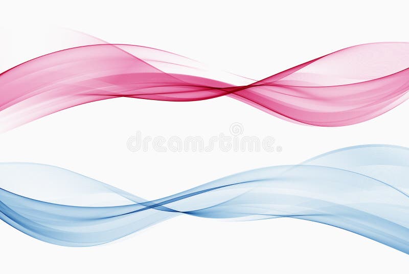 Conjunto De Linhas Onduladas Lisas Ondas Transparentes Em Cor Azul E ...